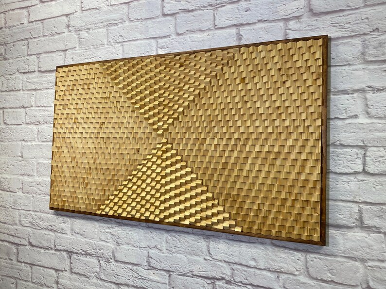 Natural Wood Wall Panel Modern Abstract Wood Art Rustic - Etsy