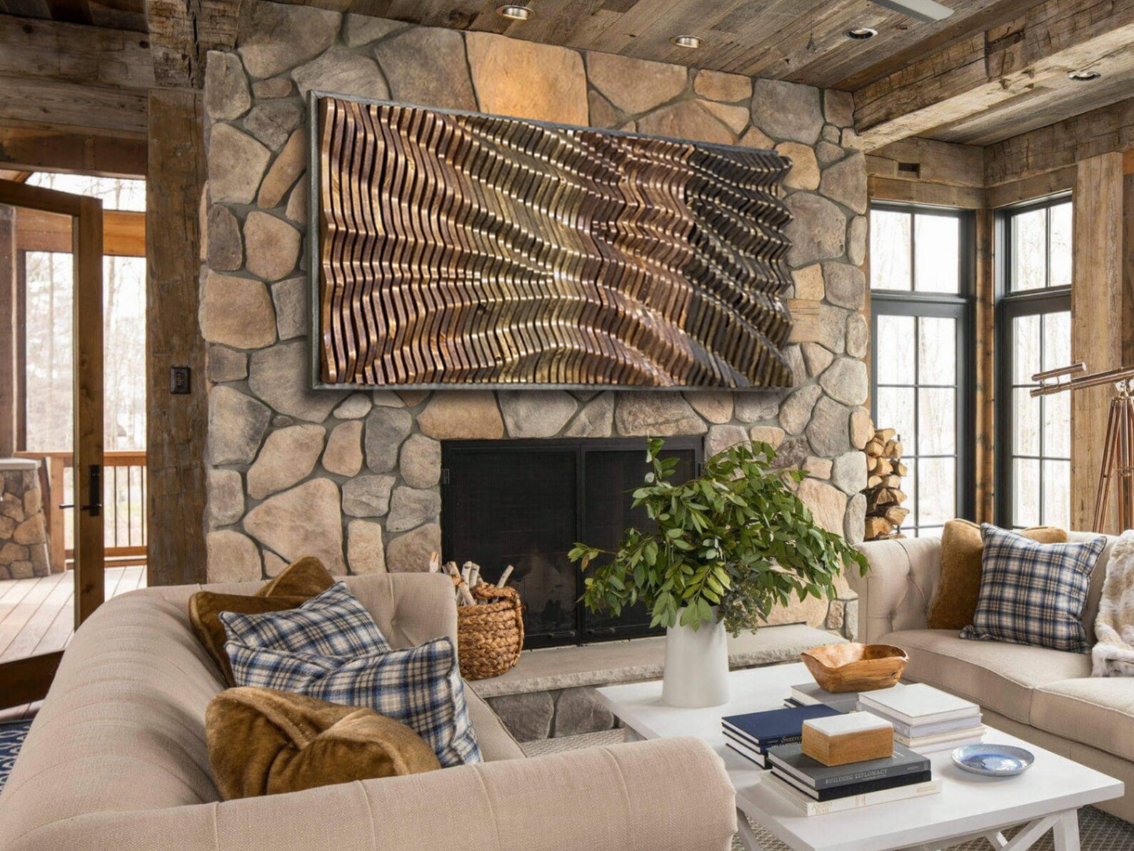 Living Room Wood Wall Decor Rustic Home Decor Wood Wall Art | Etsy