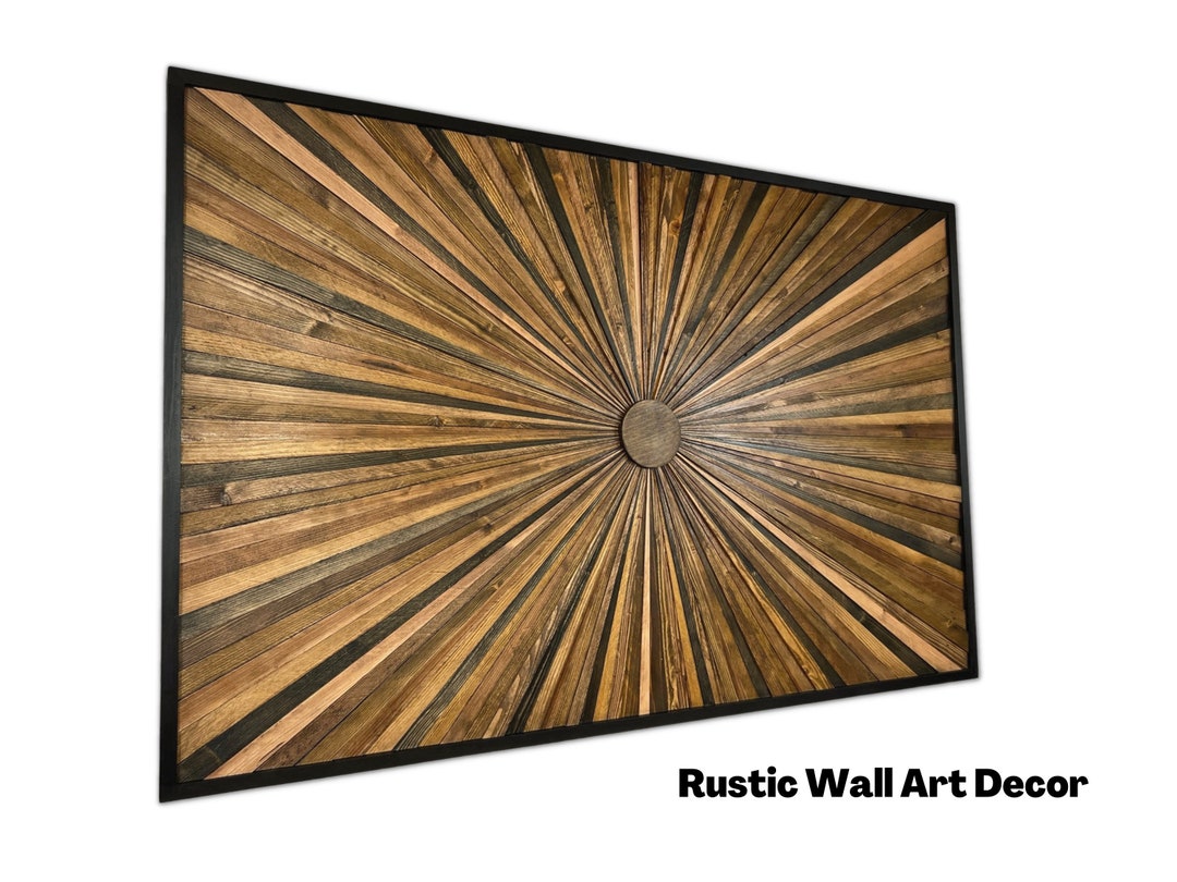 Unique Wood Wall Decor, Rustic Wall Decor, 3D Wood Wall Art, Living ...