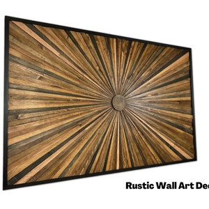Unique Wood Wall Decor, Rustic Wall Decor, 3D Wood Wall Art, Living ...