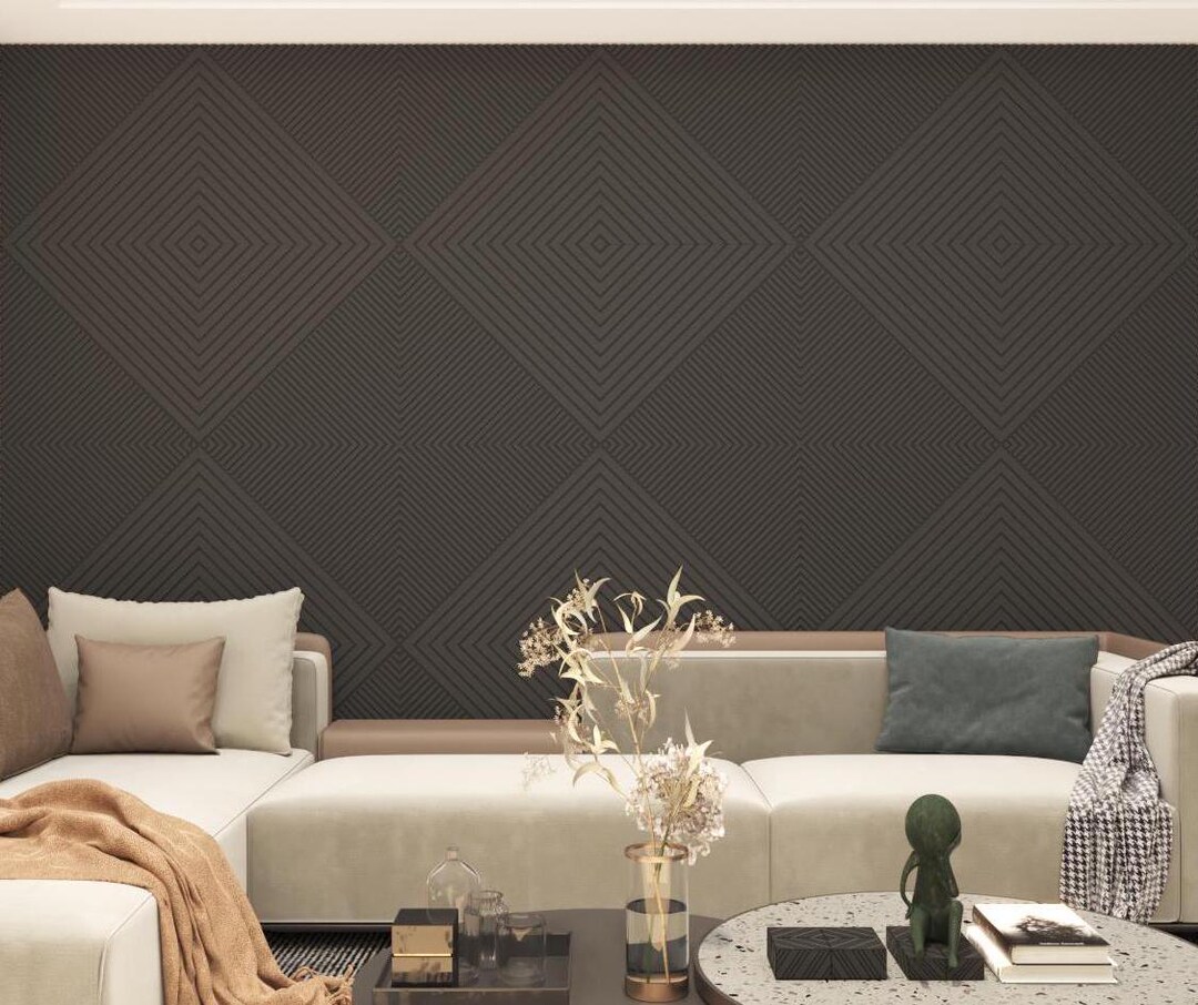 Decorative 3D Wall Panels, Modern Acoustic Diffuser Panels, Black ...