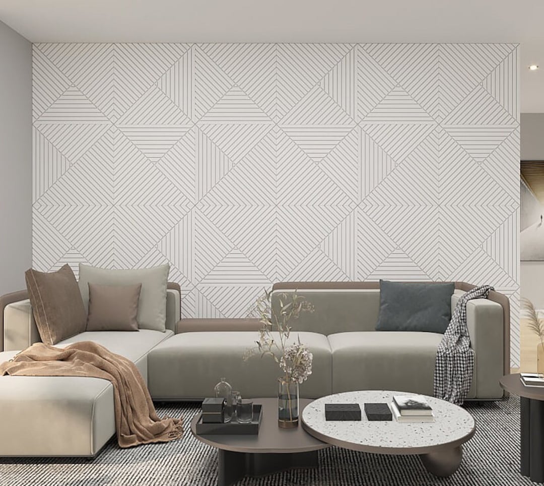 Acoustic 3D Wall Panels, Modern White Finish Design, Decorative Wall ...