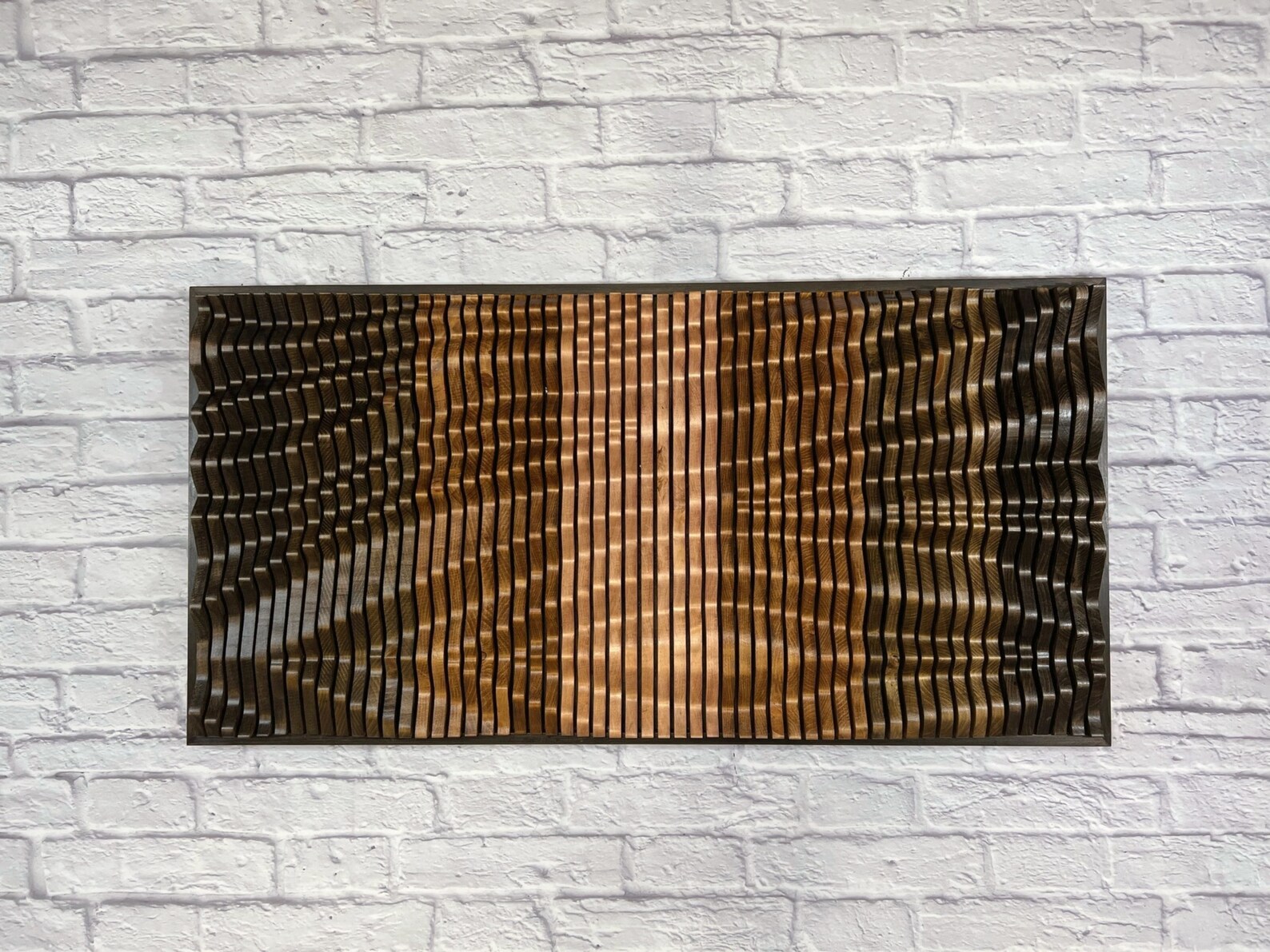 Large Wall Hanging Art Sculpture, Solid Wood Acoustic Diffuser, Modern ...