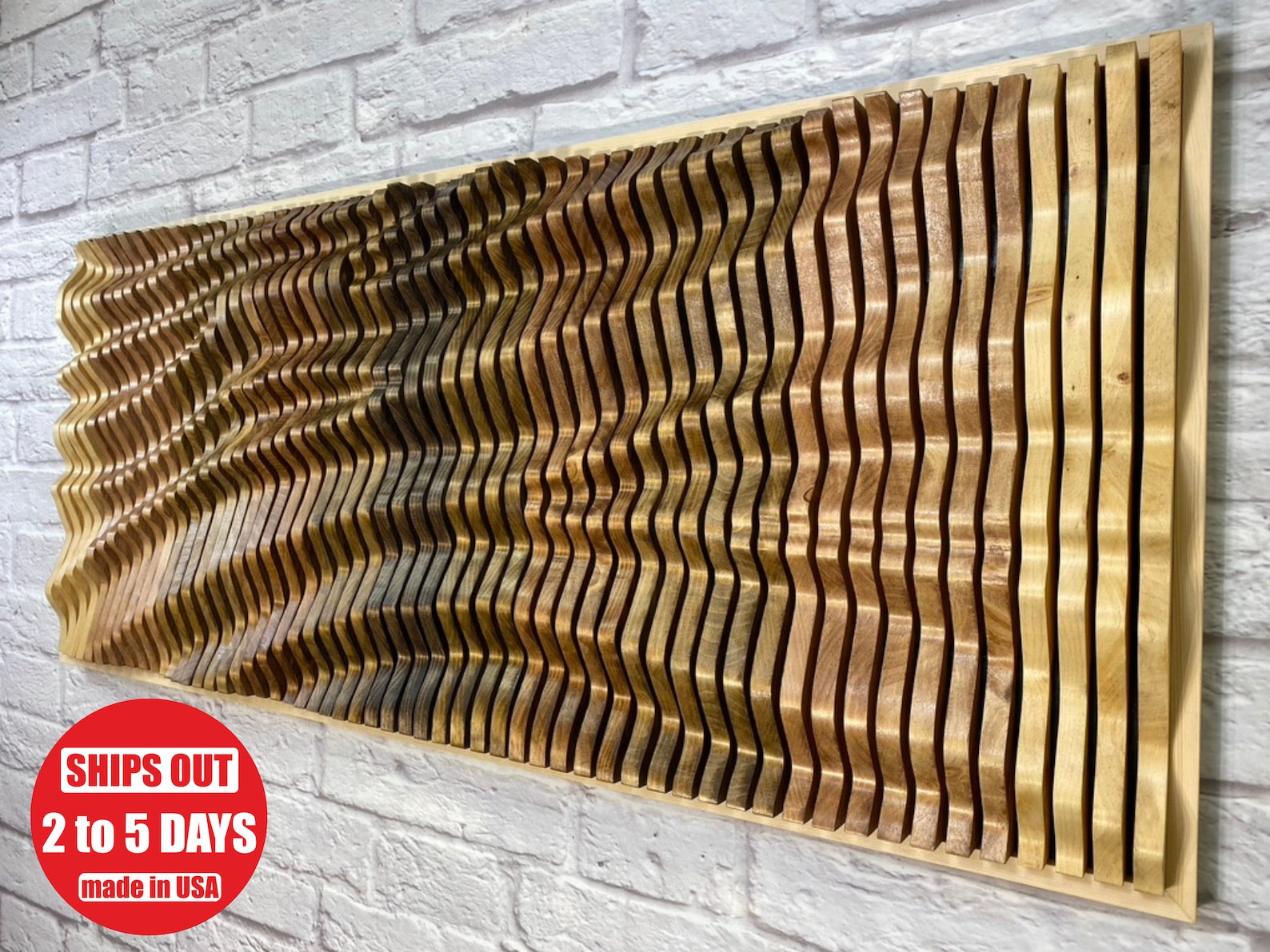 Natural Wood Sound Diffuser Natural Wood Wall Panel Sound - Etsy