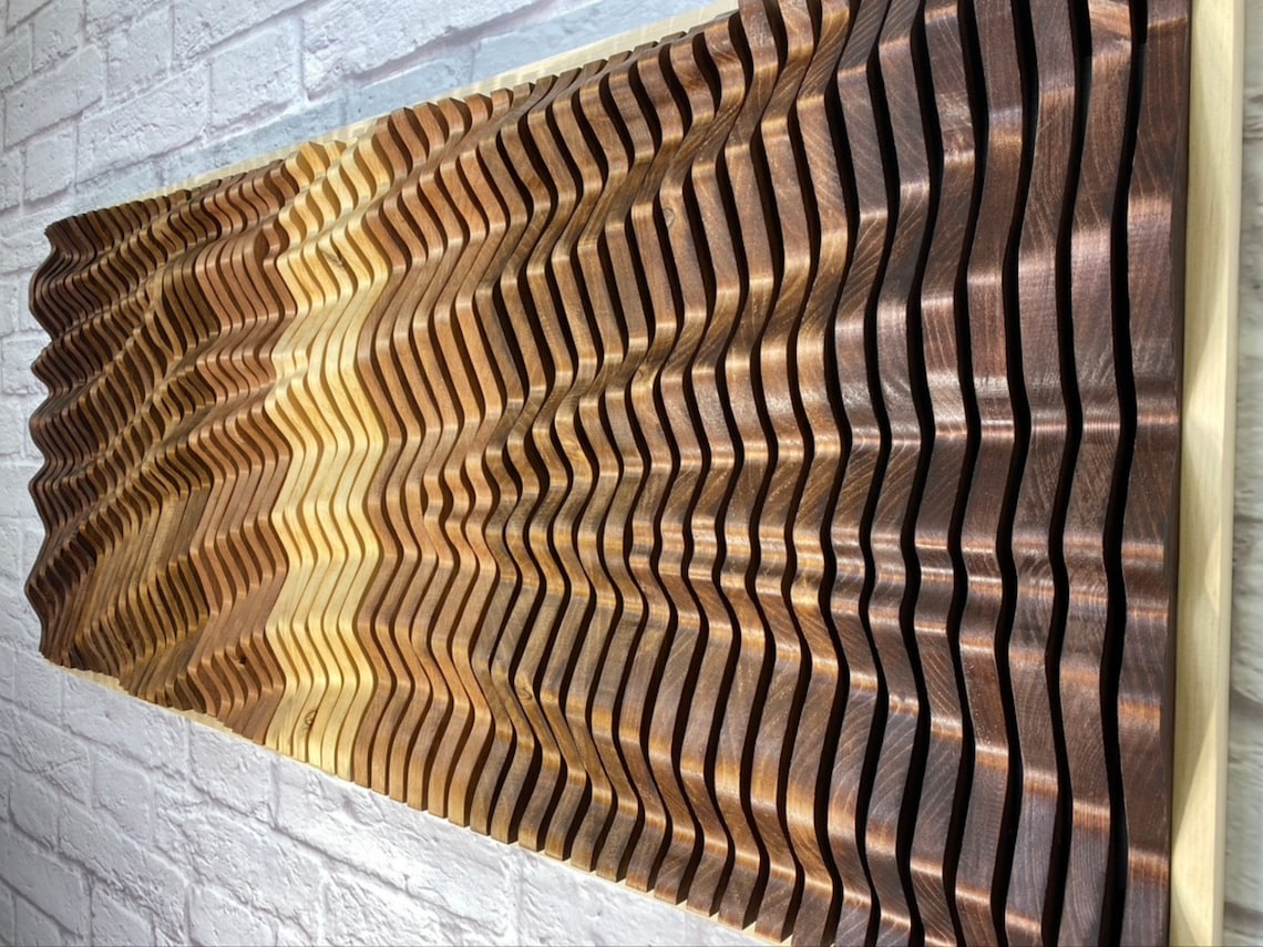 Natural Wood Wall Panel Parametric Wall Panel 3D Wood Wall - Etsy