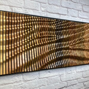 Extra LARGE 100% Solid Wood Wall Art, Wooden Sculpture, Parametric Wood ...