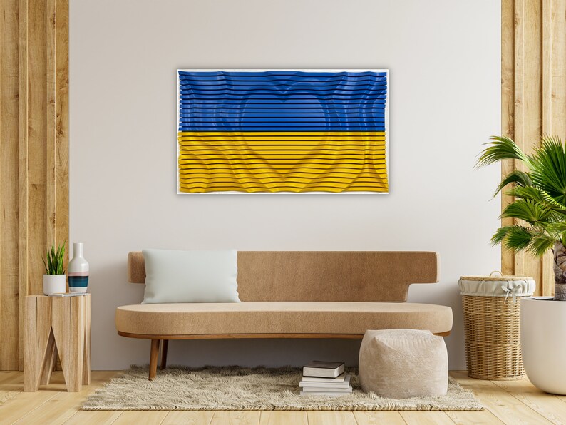 Slava Ukraine Wood Wall Art Sculpture Ukrainian Flag With - Etsy