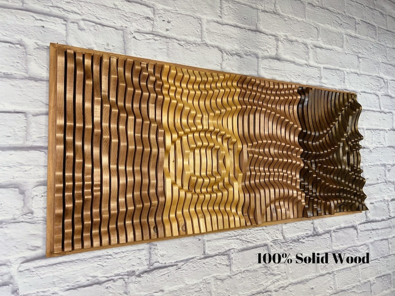 Unique Sound Diffuser Wall Art 100% Solid Wood Textured Wall - Etsy