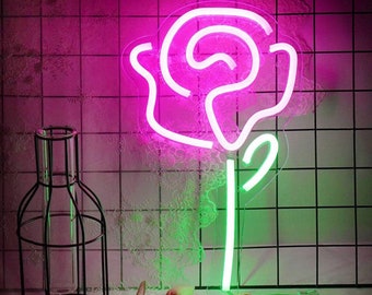 Rose Neon Sign | Etsy