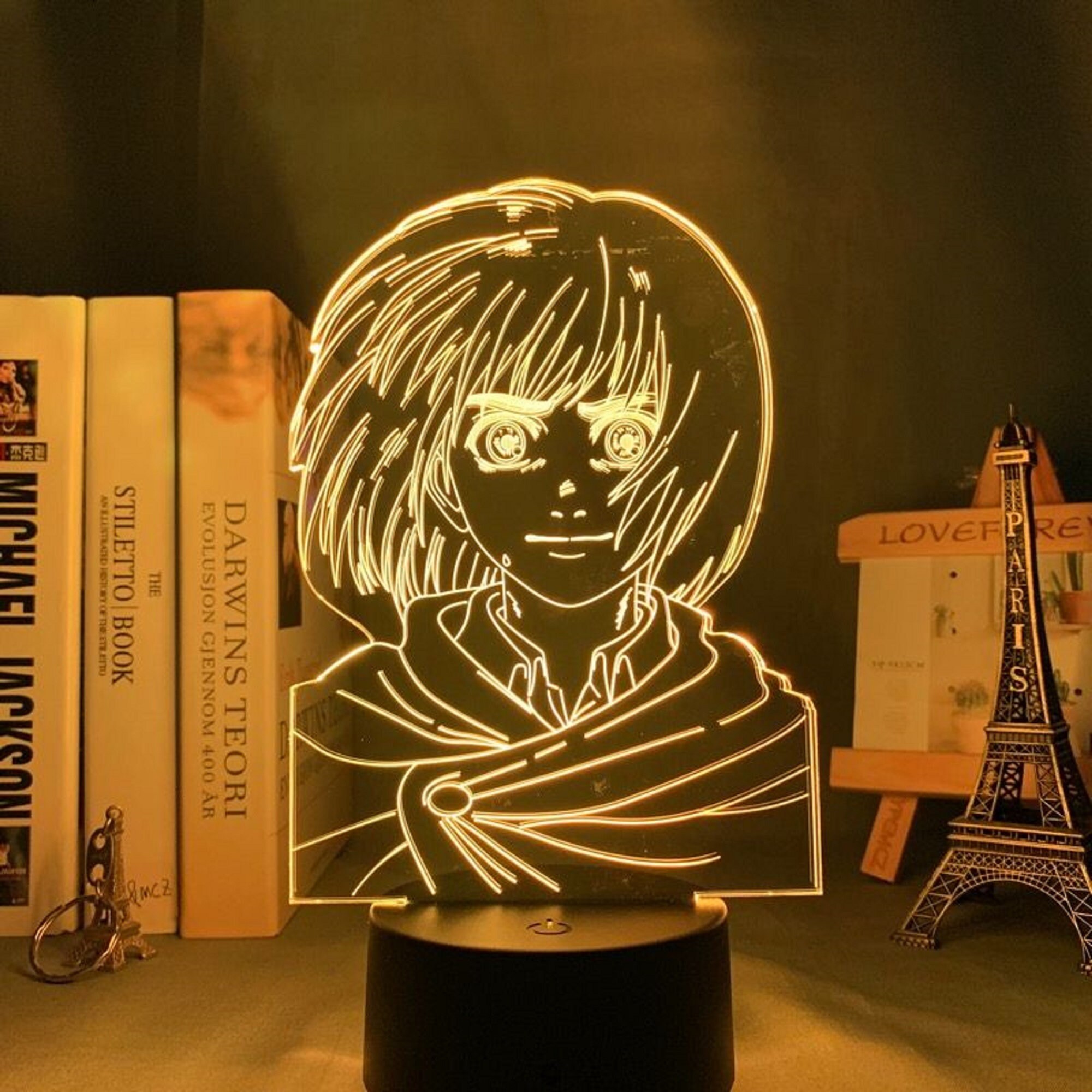 Attack on Titan Armin Arlert 3D Night Light AOT LED Lamp Anime | Etsy
