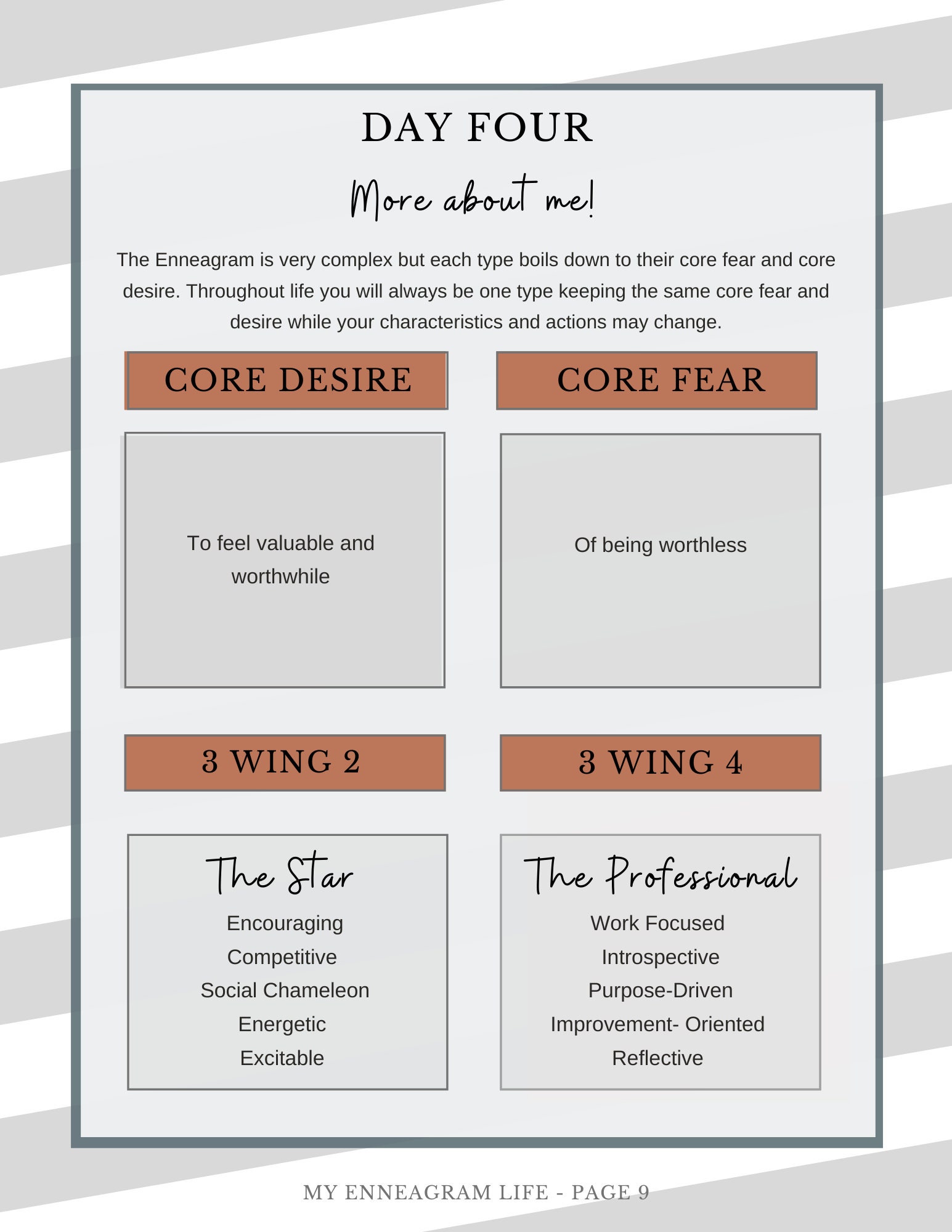 Enneagram Three Workbook PDF - Etsy