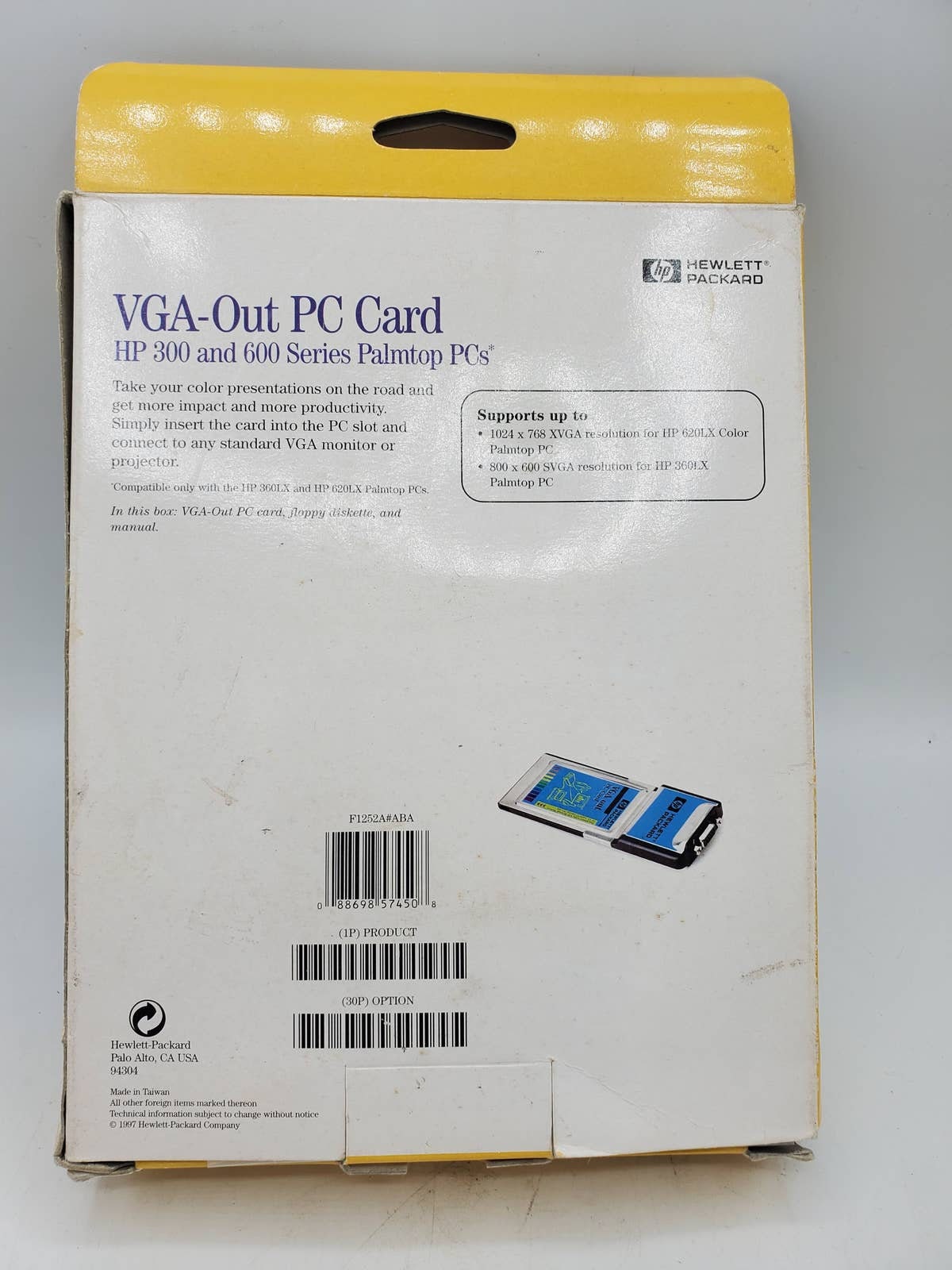 Vintage 1997 Hp Vga-out Pc Card for 300 and 600 Series Palmtop - Etsy