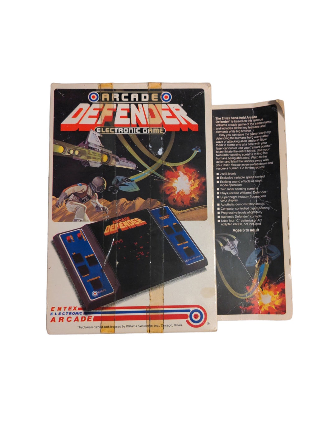1982 Entex Arcade Defender Electronic Handheld Game Tested Working ...