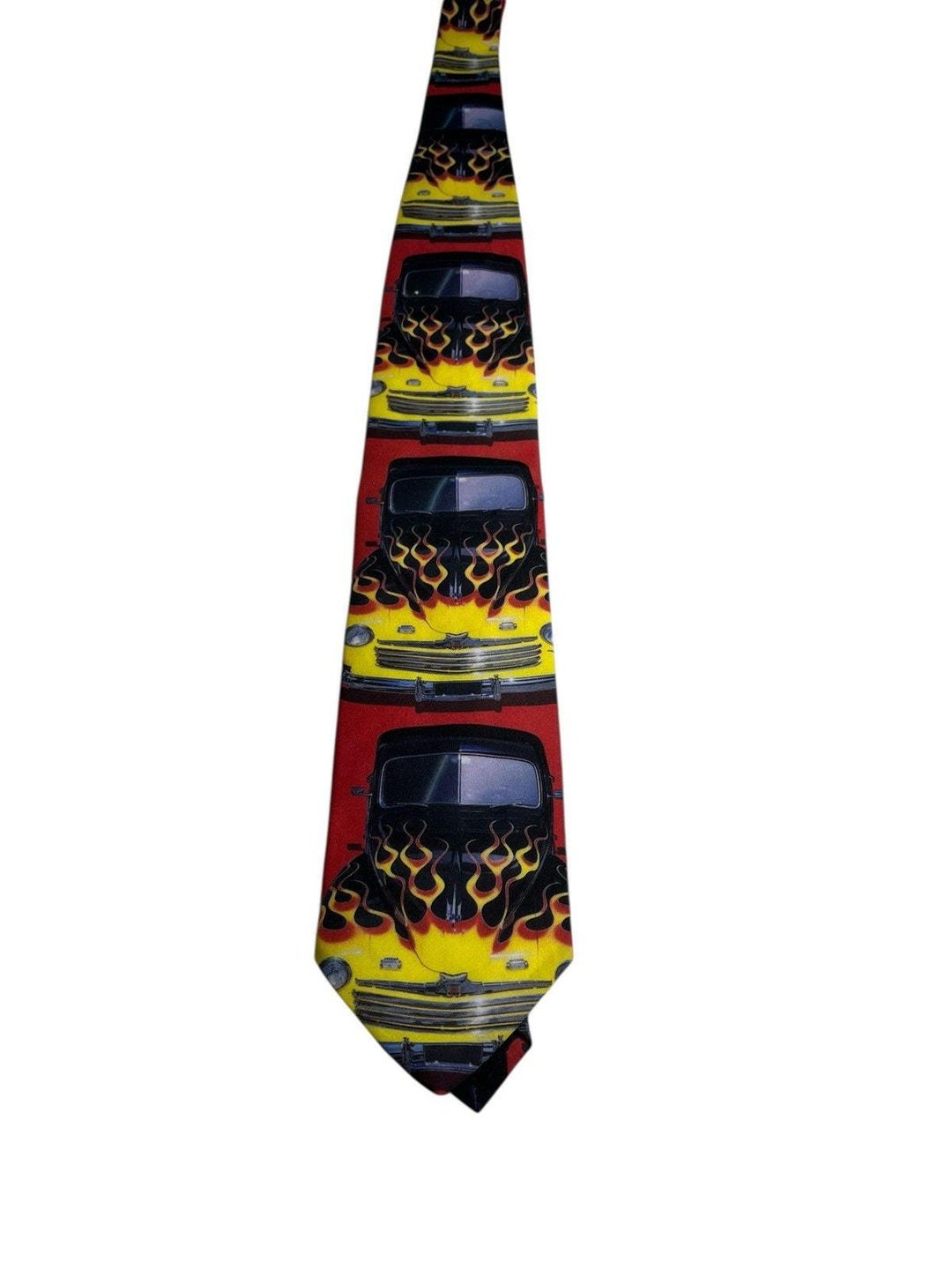 Vintage 1998 Ralph Marlin Flame Job Hot Rod Magazine Novelty Neck Tie ...