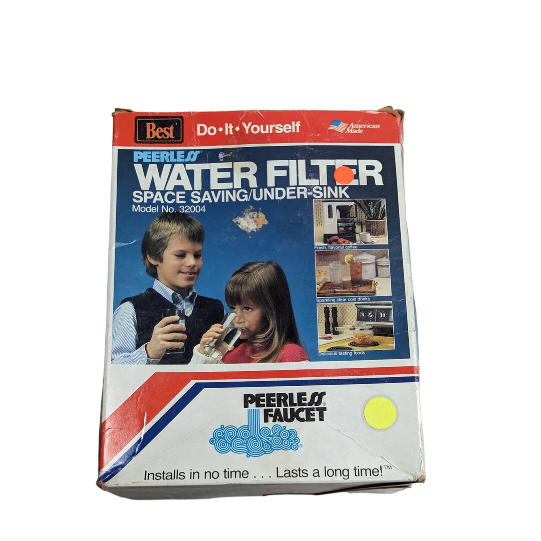 Vintage 1985 Peerless Space Saving Under Sink Water Filter Model 32004 ...