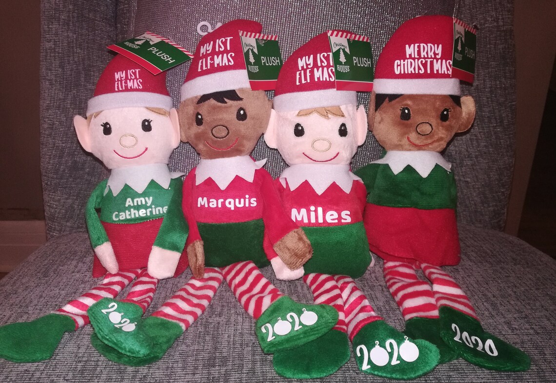Custom Non-gendered Christmas Plush Multi-skin Tone Elf | Personalized ...