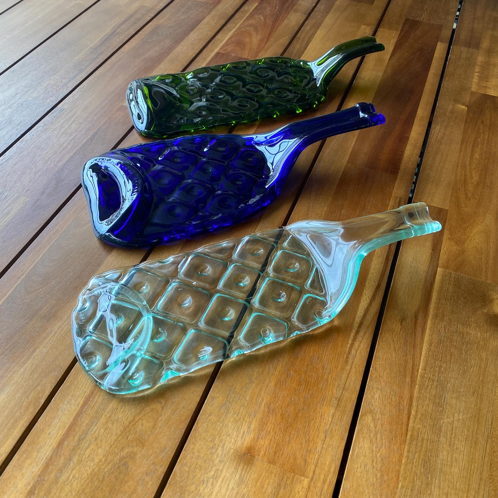 Recycled Wine Bottle Serving Tray: Slumped Glass With Handle - Etsy