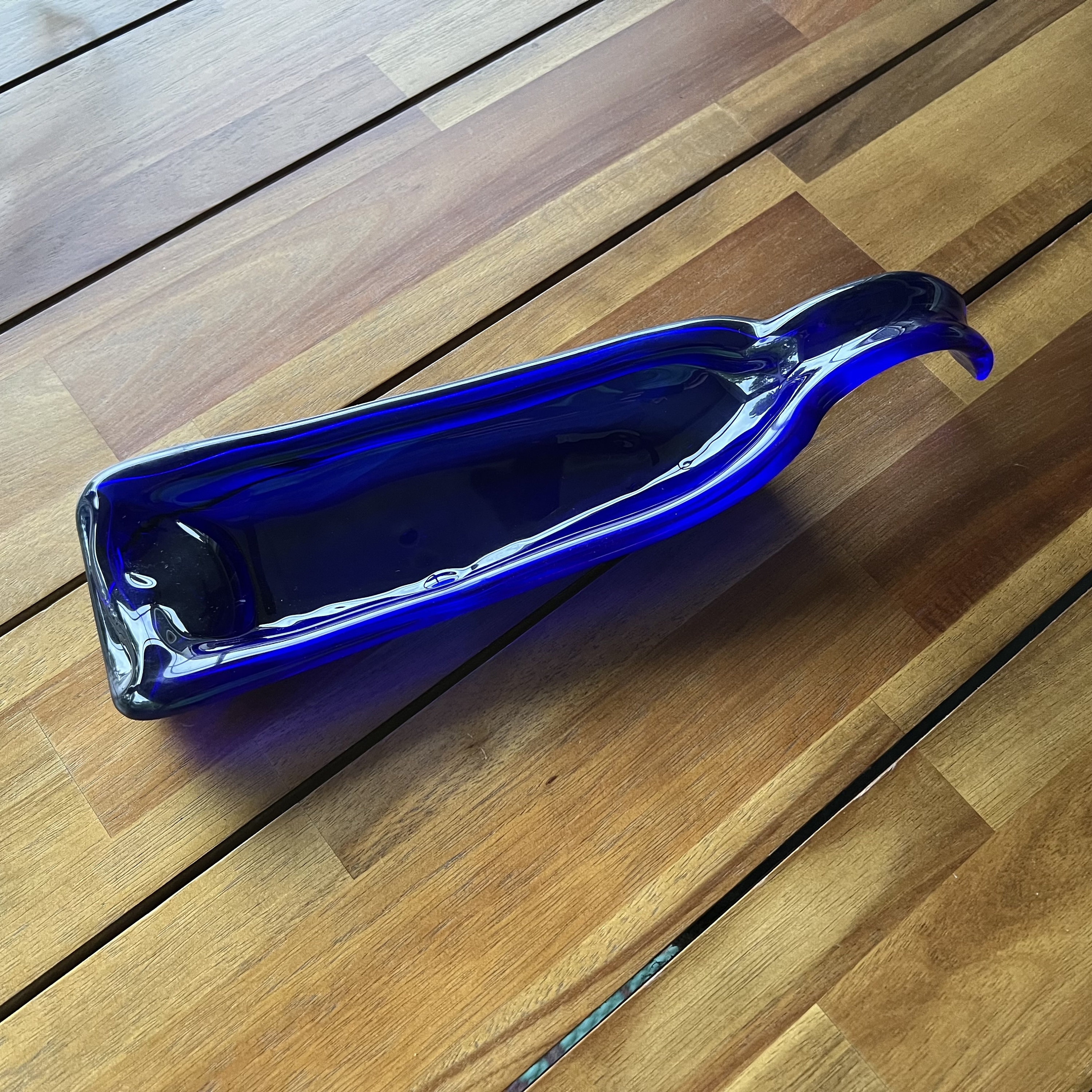 Recycled Wine Bottle Tray: Slumped Glass Serving Dish With Handle - Etsy