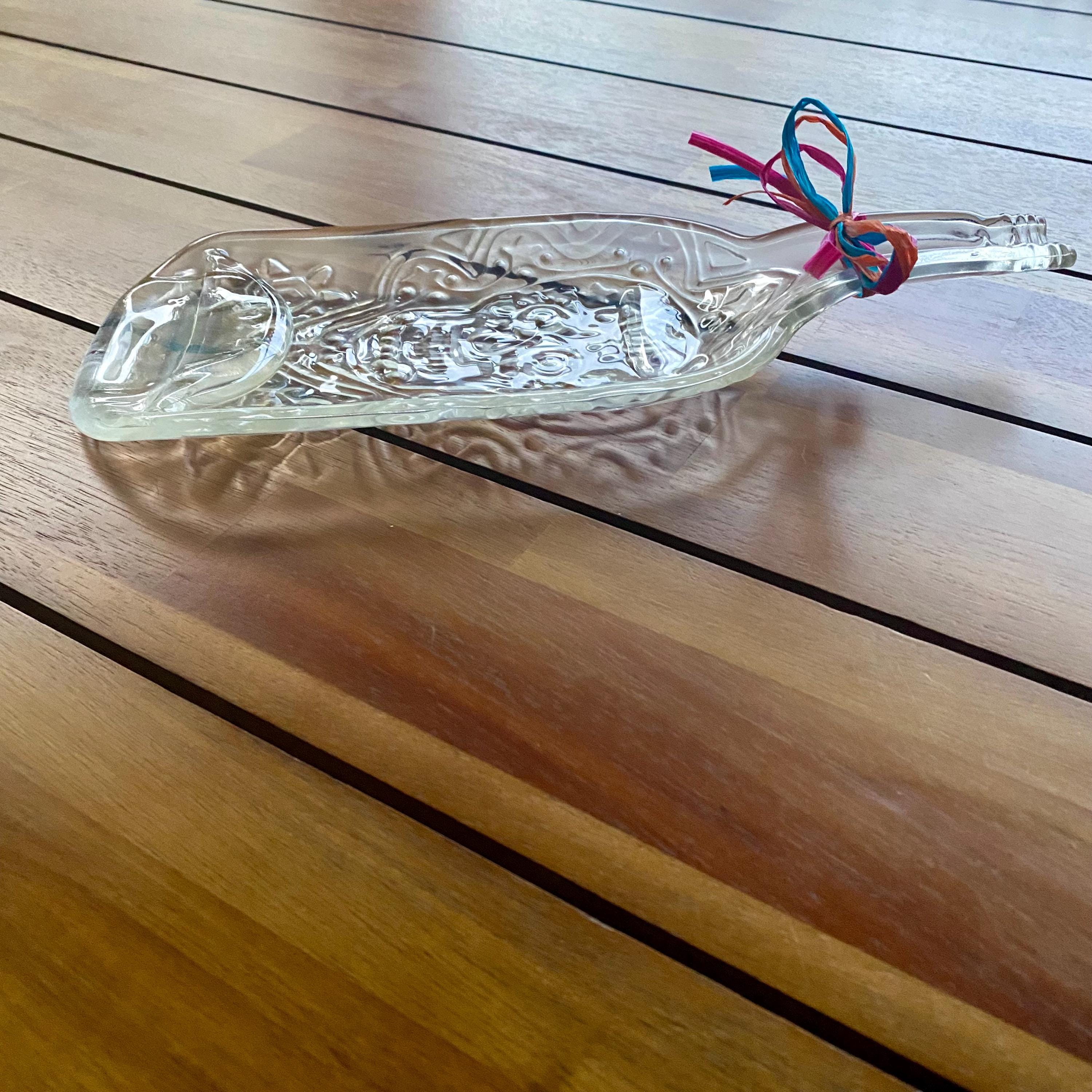 Recycled Glass Sugar Skull Serving Tray, Day of the Dead Decor - Etsy