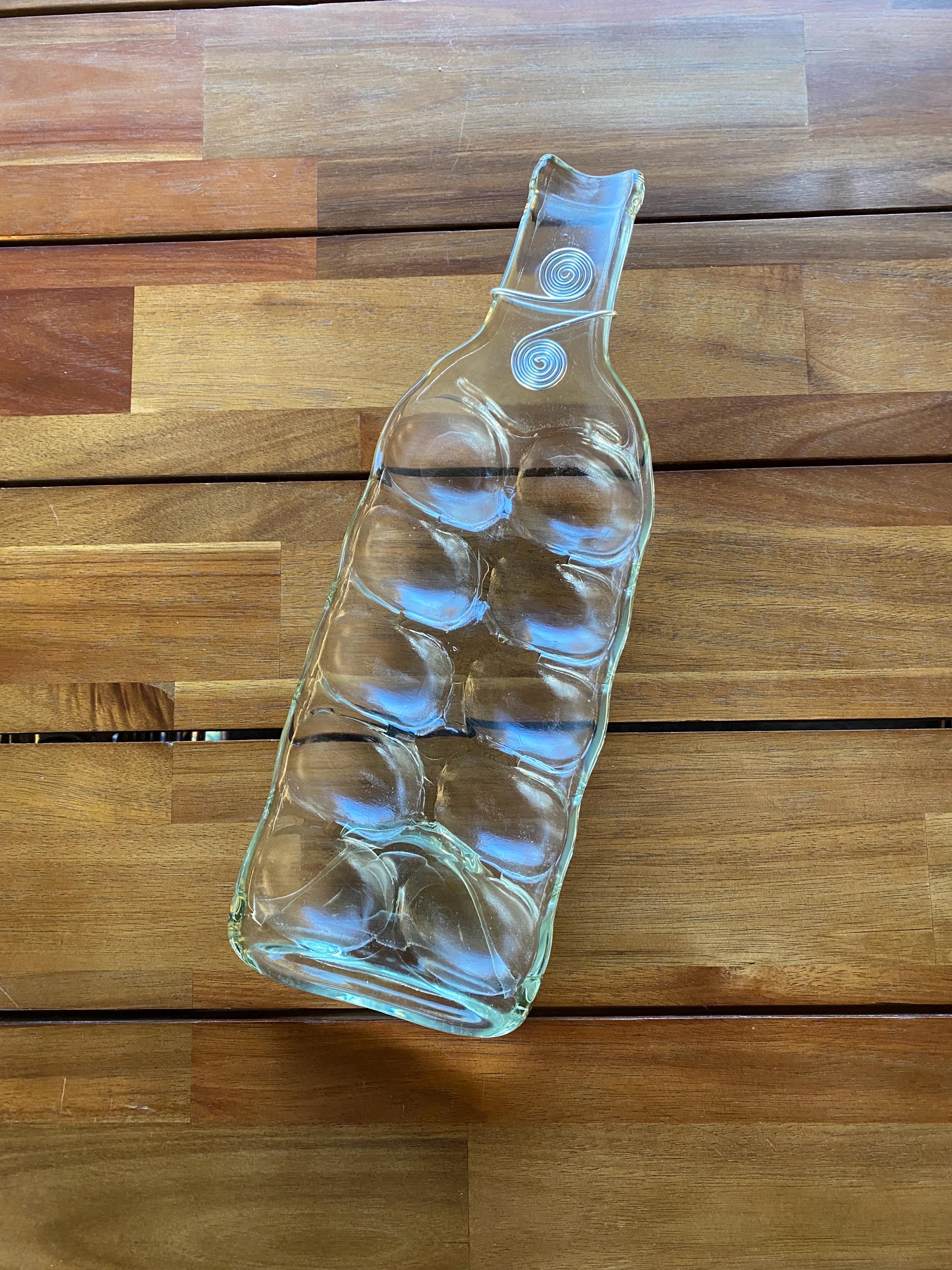 Recycled Wine Bottle Egg Holder: Slumped Glass Sushi Tray - Etsy