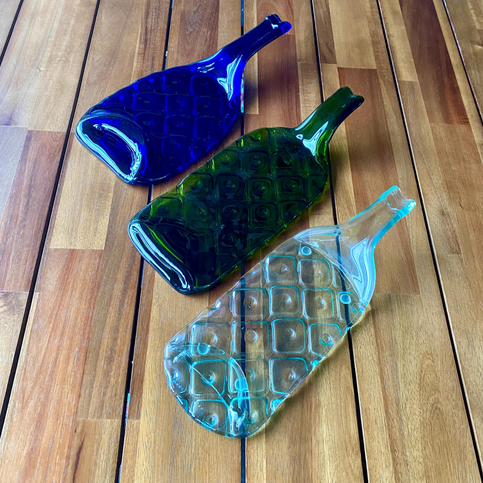 Recycled Wine Bottle Serving Tray: Slumped Glass With Handle - Etsy