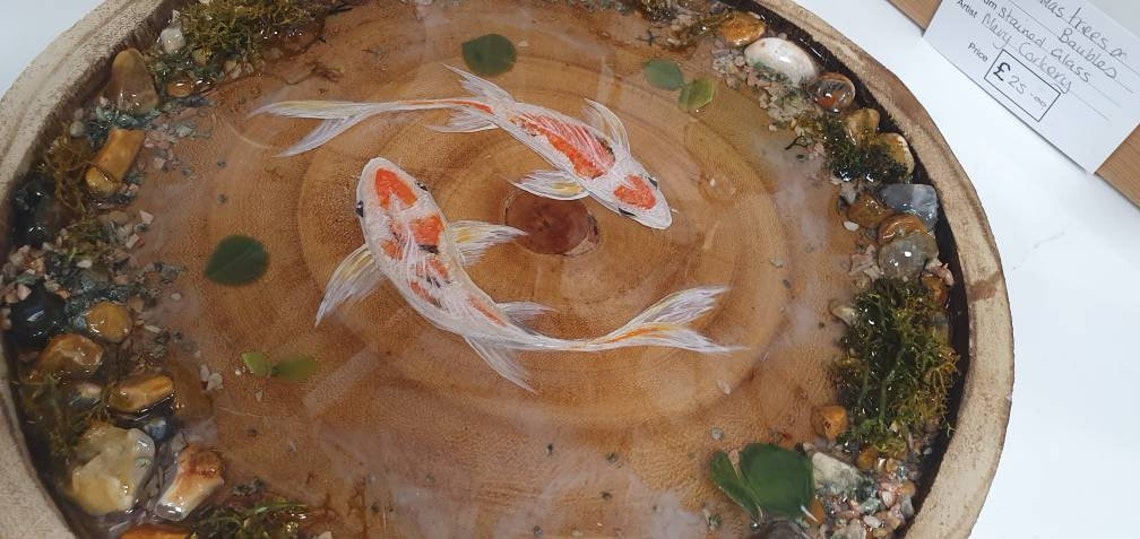 Resin Koi Fish Pond, Fish Pond, Resin Fish - Etsy