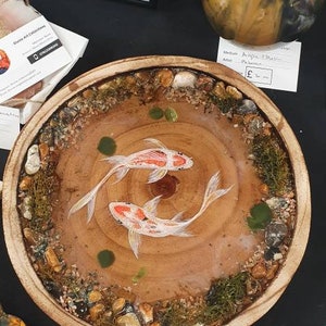 Resin Koi Fish Pond, Fish Pond, Resin Fish - Etsy
