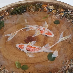 Resin Koi Fish Pond, Fish Pond, Resin Fish - Etsy