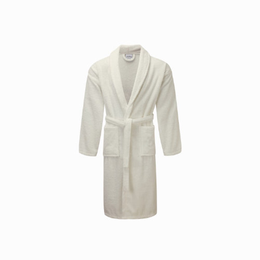 Cream 100% Cotton Terry Towelling Bath Robes Soft, Durable, & Absorbent ...