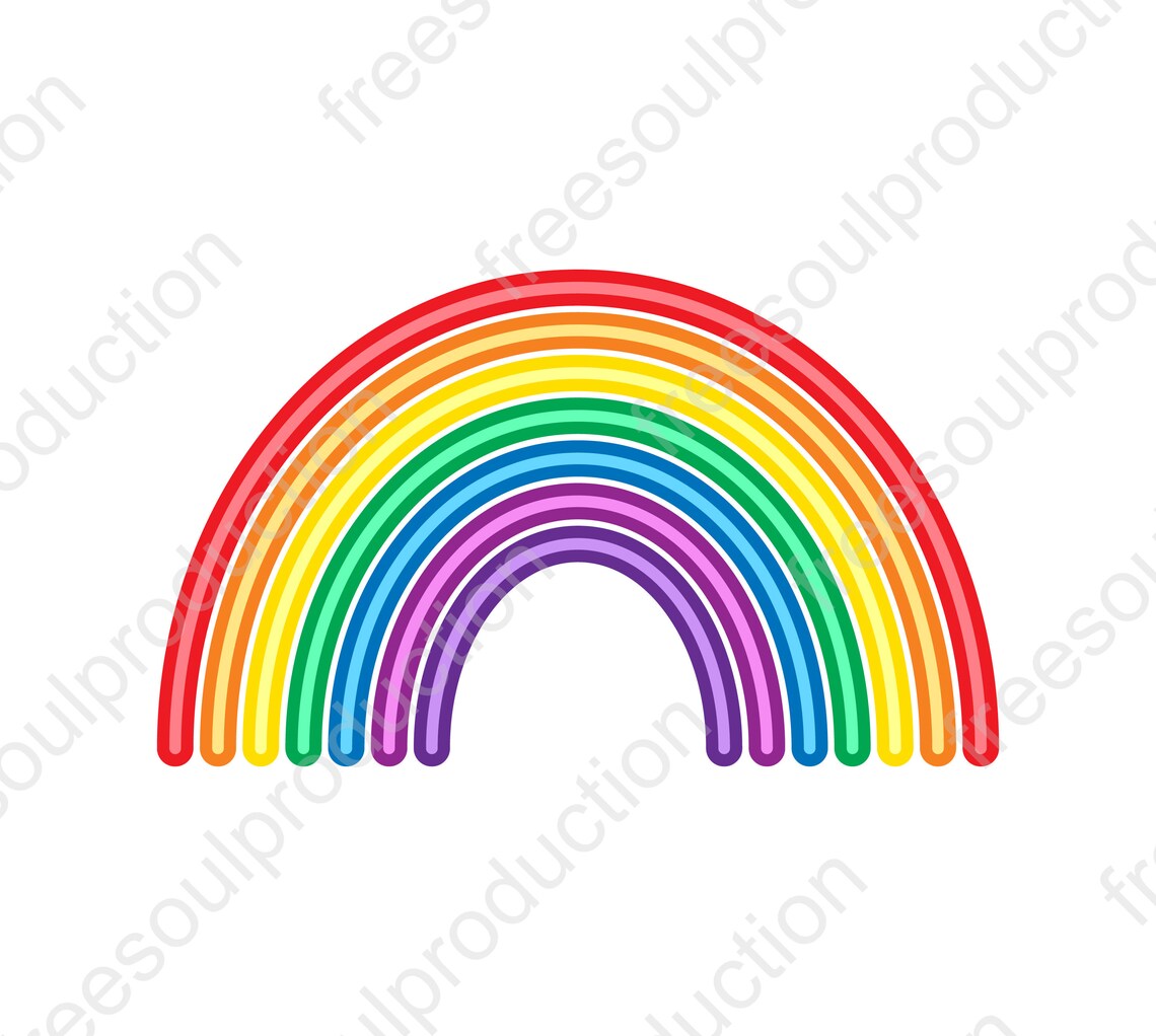Arco arco iris SVG. Imágenes prediseñadas arco iris. Rainbow | Etsy