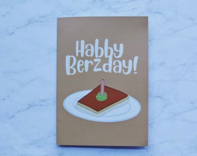 Habby Berzday Card Knafeh Birthday Card Happy Birthday Card - Etsy