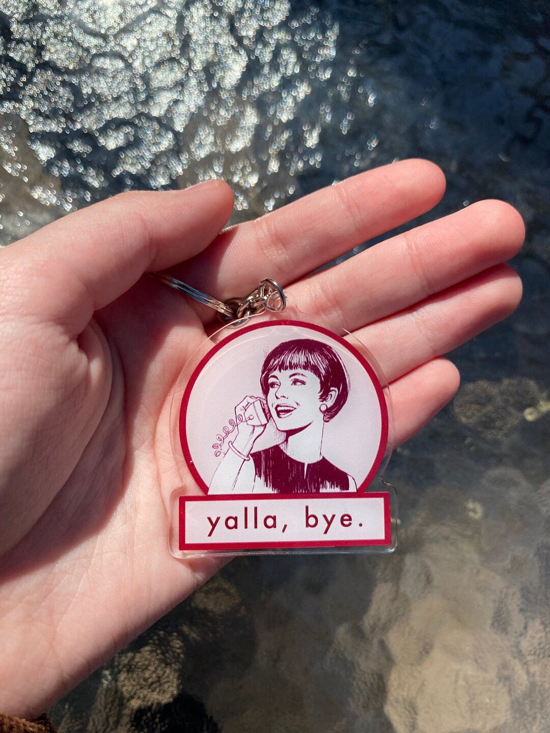 Yalla Bye Popart Keychain, Arab Popart Keychain, Arab Keychain, Arabi ...