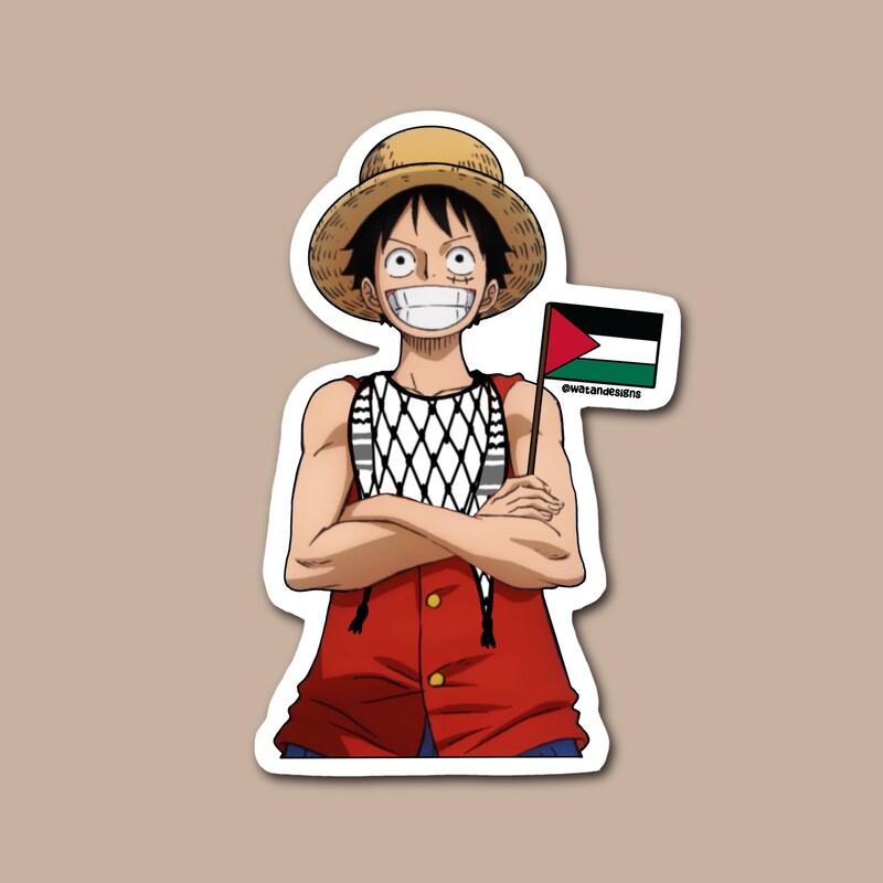Luffy Palestine Sticker - Etsy
