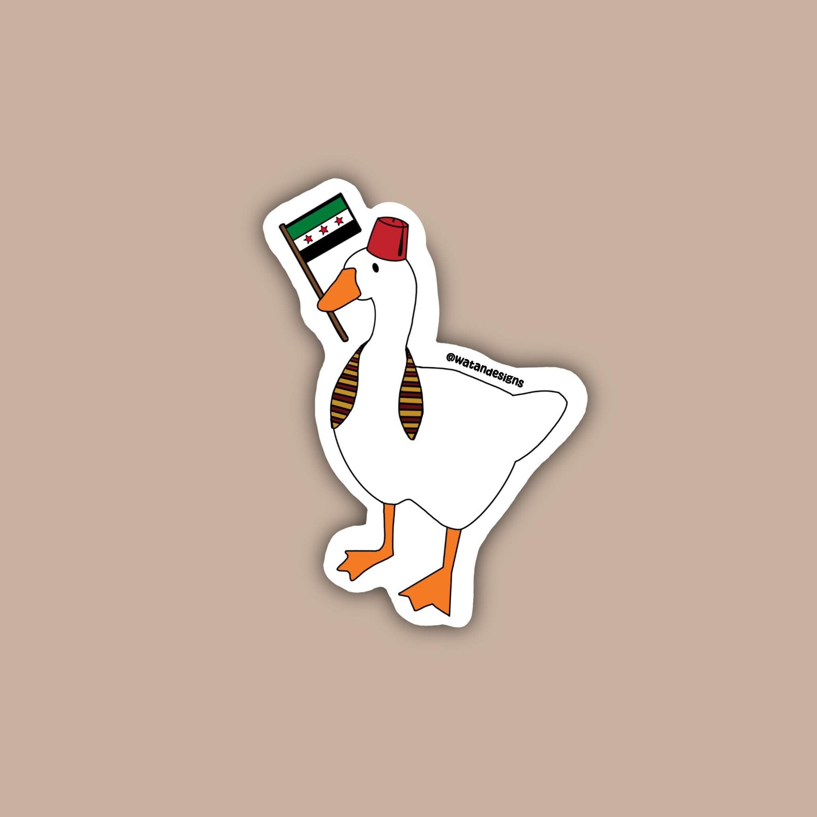 Syrian Duck Sticker, Syria Duck Sticker, Syria Sticker, Duck Sticker - Etsy