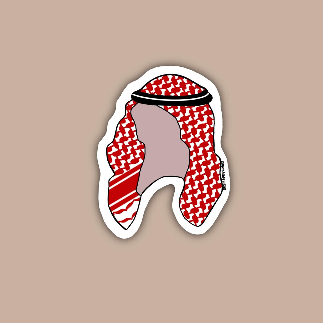Jordanian Shemagh Sticker, Jordan Sticker, Jordanian Sticker - Etsy