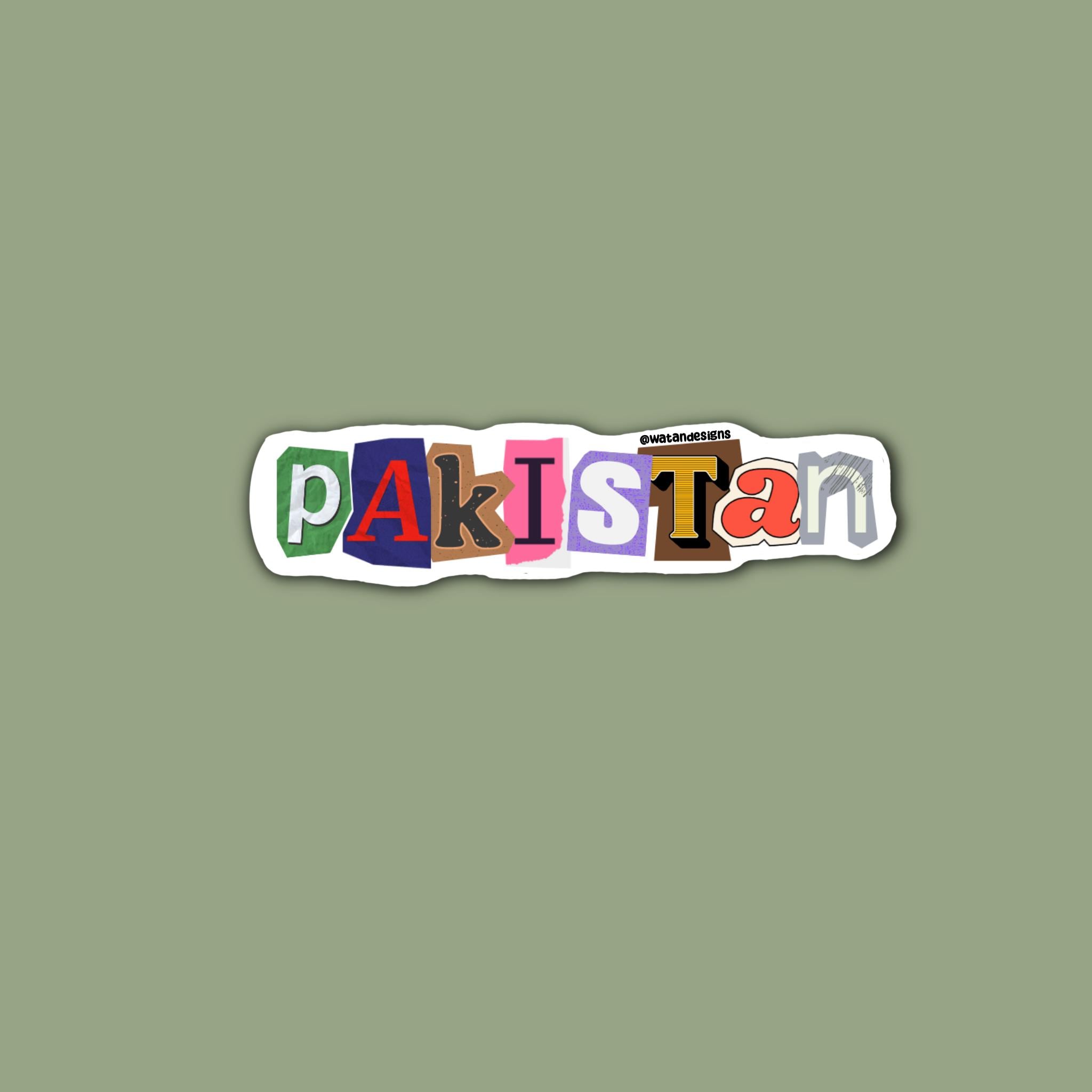 Pakistan Magazine Letters Sticker, Pakistan Sticker, Phone Case Sticker ...