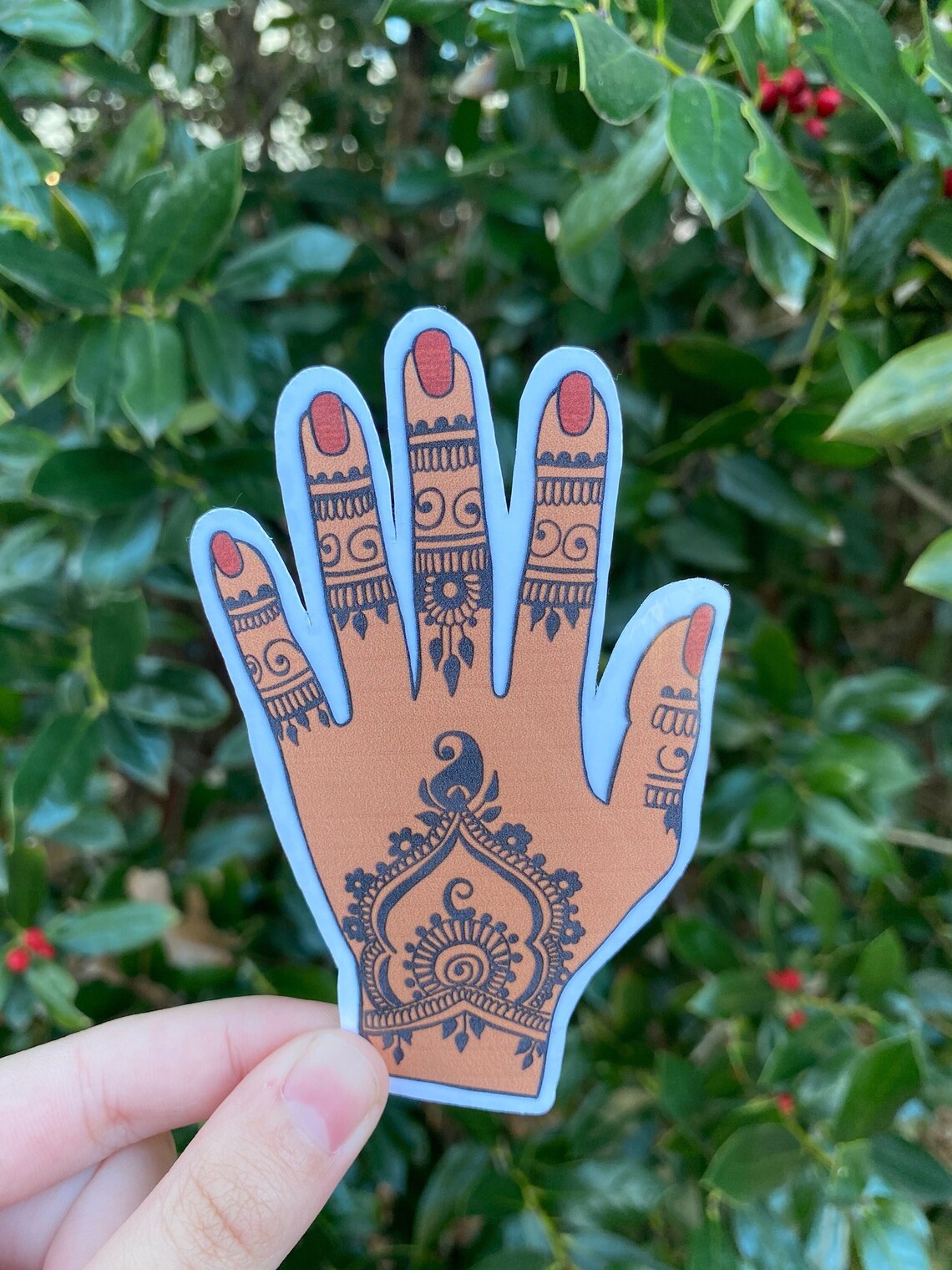 Henna/mehndi Hand Sticker Henna/mehndi Sticker Desi Sticker - Etsy