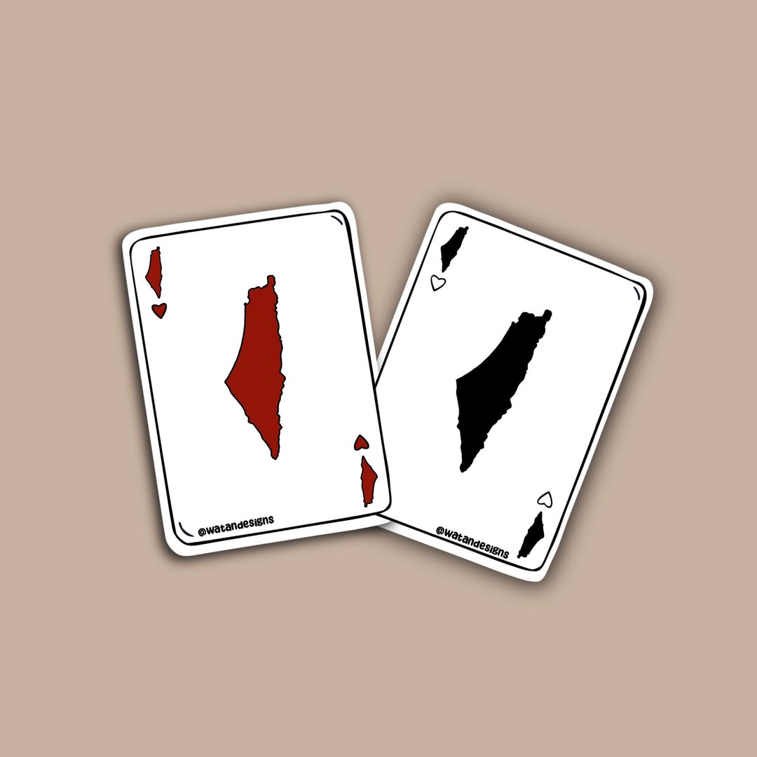 Palestine Playing Card Sticker, Palestinian Playing Card Sticker ...