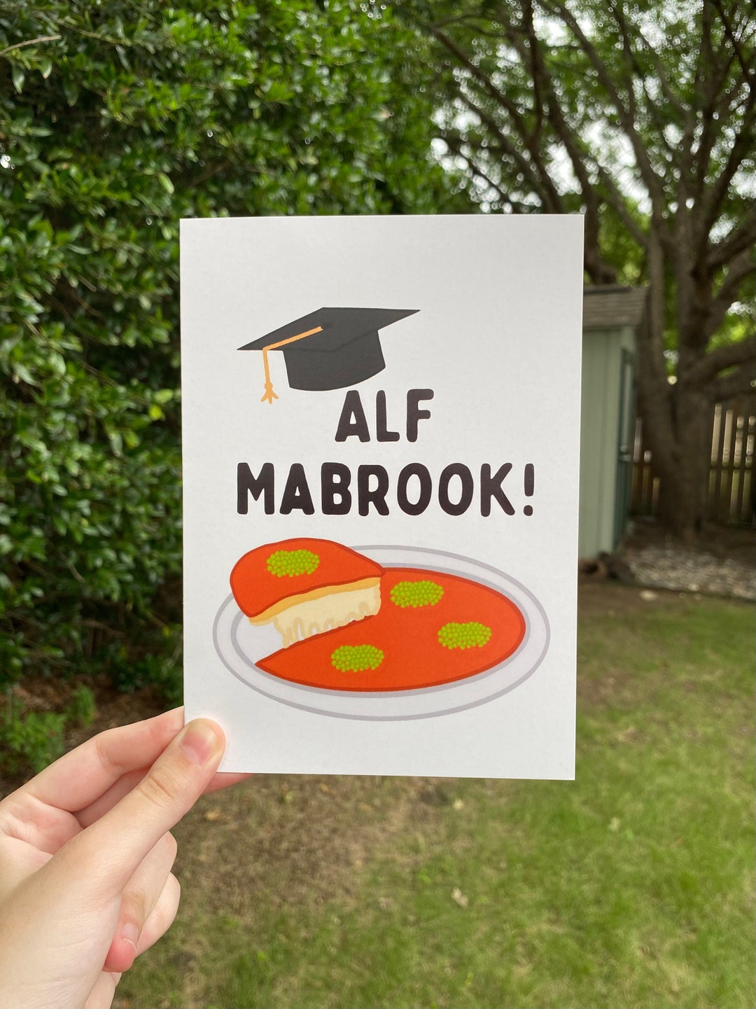 Alf Mabrook Card, Knafeh Graduation Card, Knafeh Card, Graduation Card ...