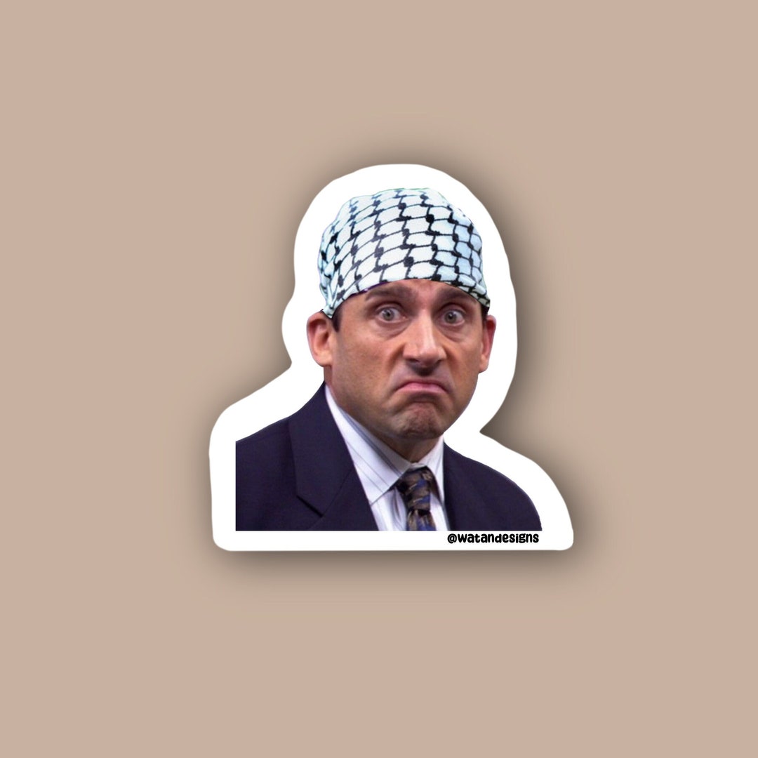 Falastini Mike Sticker Palestinian Michael Scott Sticker - Etsy