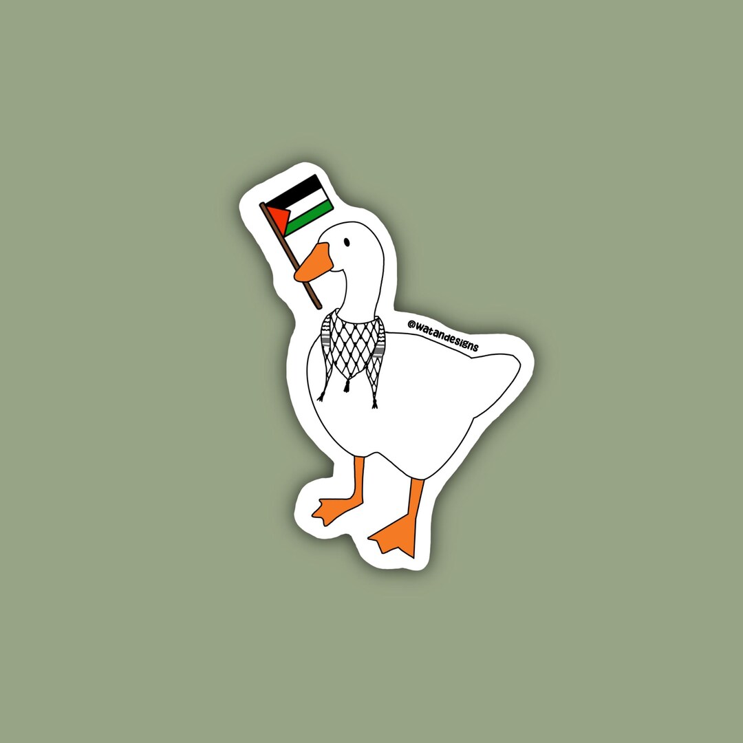 Falastini Duck Sticker, Palestinian Duck Sticker, Palestine Sticker ...