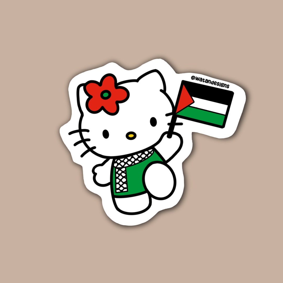 Falastini Hello Kitty Sticker, Palestinian Hello Kitty Sticker ...