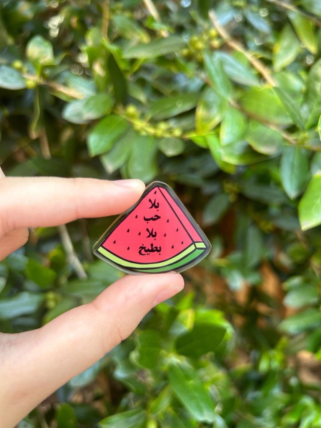 Bala Hob Bala Bateekh Pin, Watermelon Pin, Arab Pin, Arabic Pin - Etsy