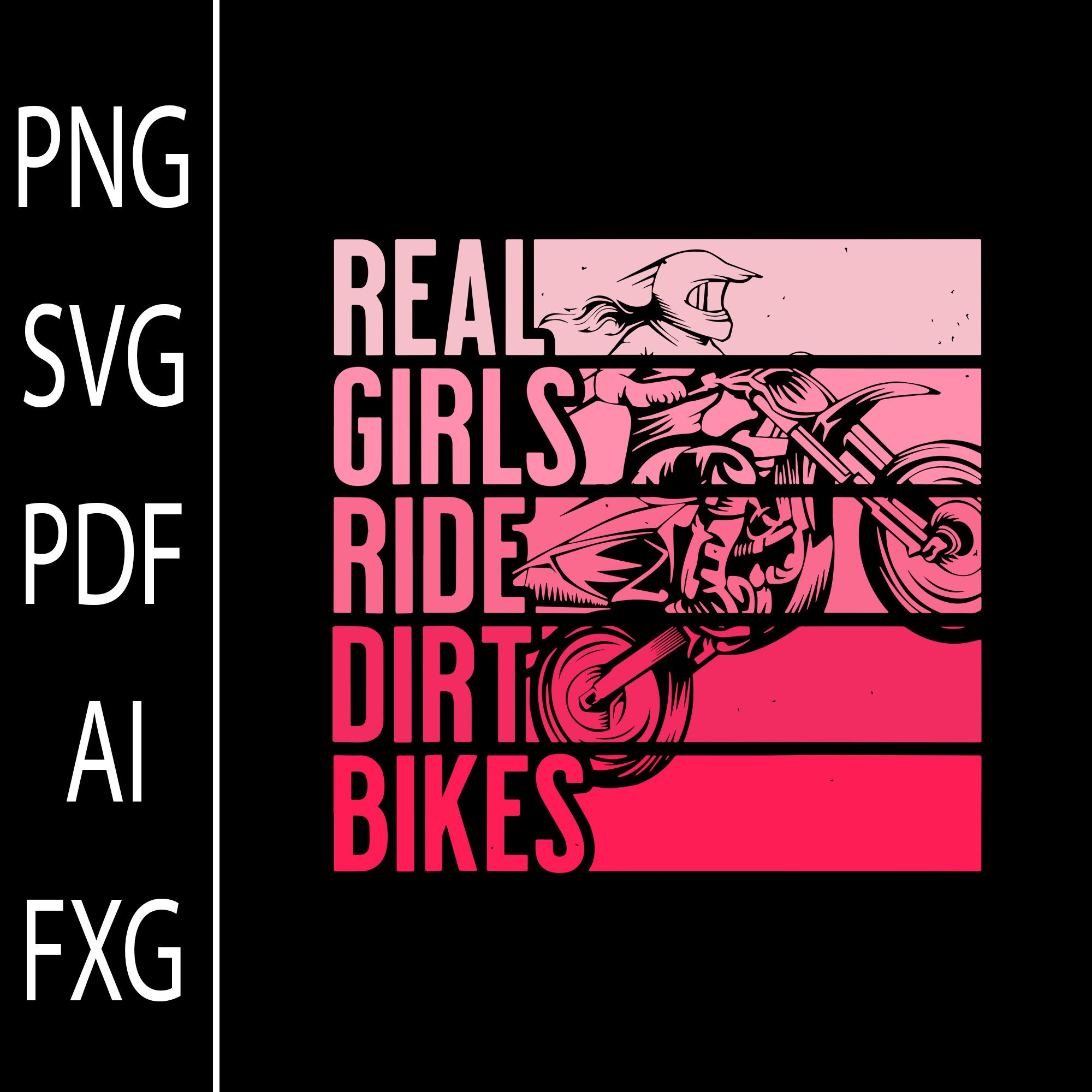 Motocross girl svg Real Girls Ride Dirt Bikes svg Girls Dirt | Etsy