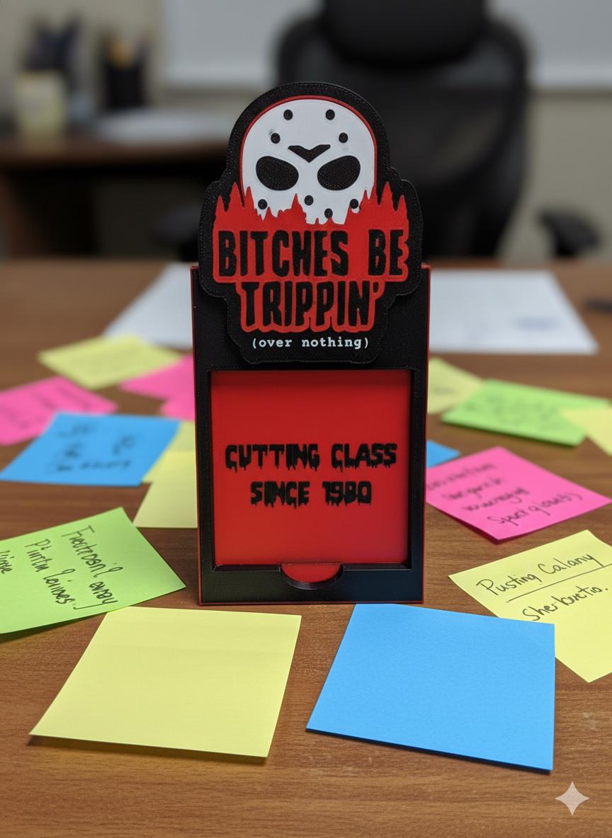 Horror-themed Post-it Note Holder, Variety of Popular Horror Characters ...