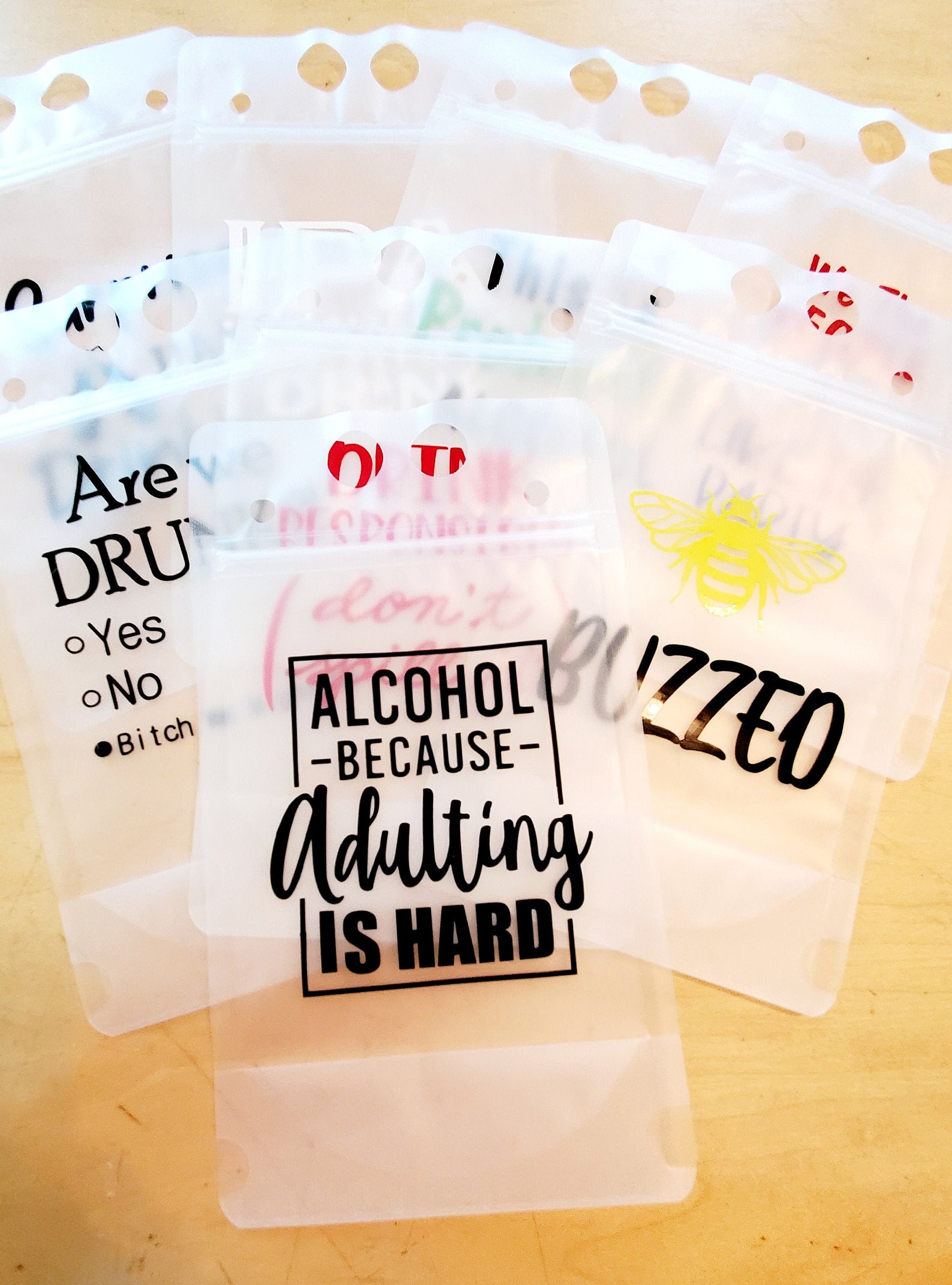 Adult Drink Pouch, Reusable Adult Juice Pouch, Funny Drink Pouch for ...