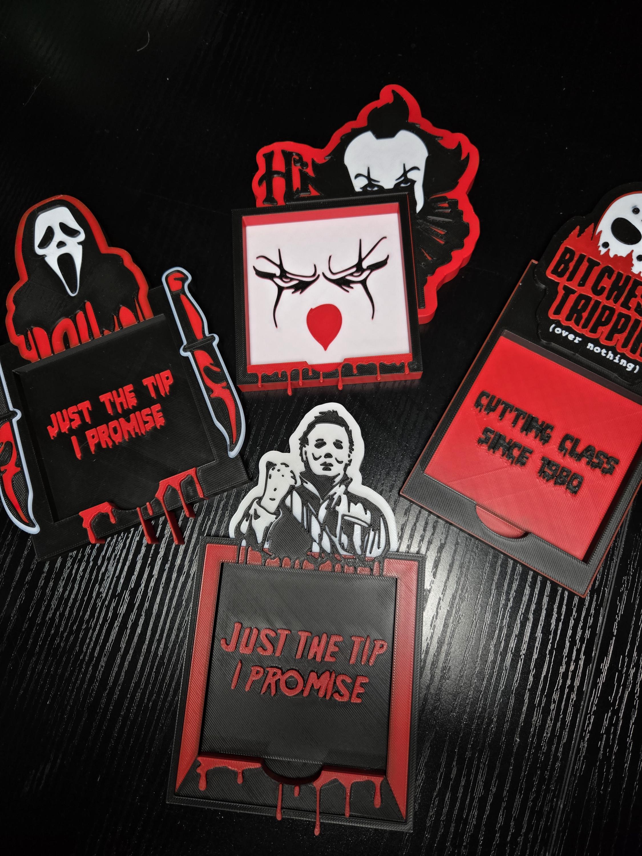 Horror-themed Post-it Note Holder, Variety of Popular Horror Characters ...