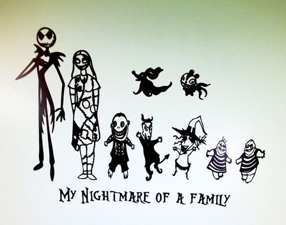 Nightmare Before Christmas Car Decal/ Family Decal/car | Etsy