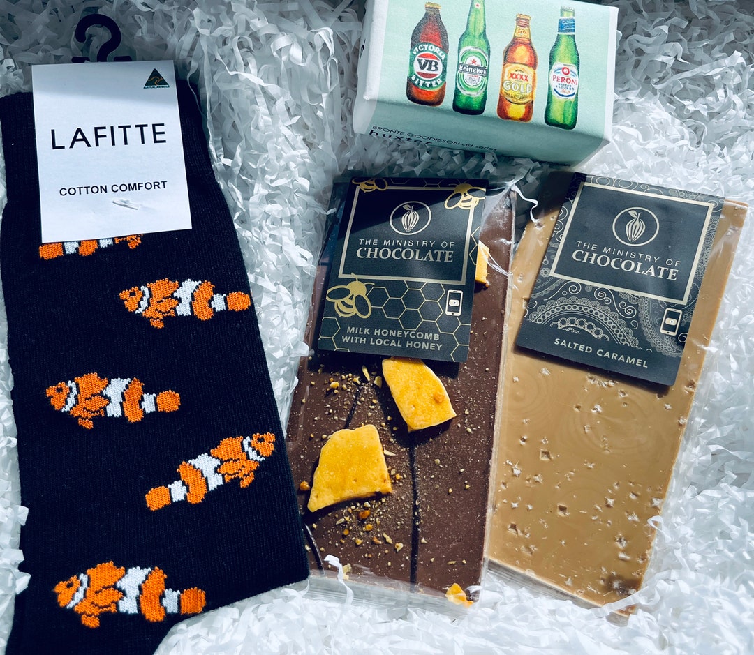 Australian Made Nemo Socks, Chocolate Bars and Soap Gift Hamper - Etsy