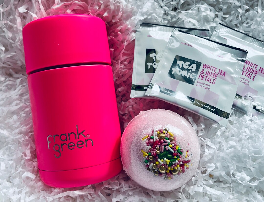 Australian Made Frank Green Neon Pink Reuseable Coffee Cup, Bath Bomb ...